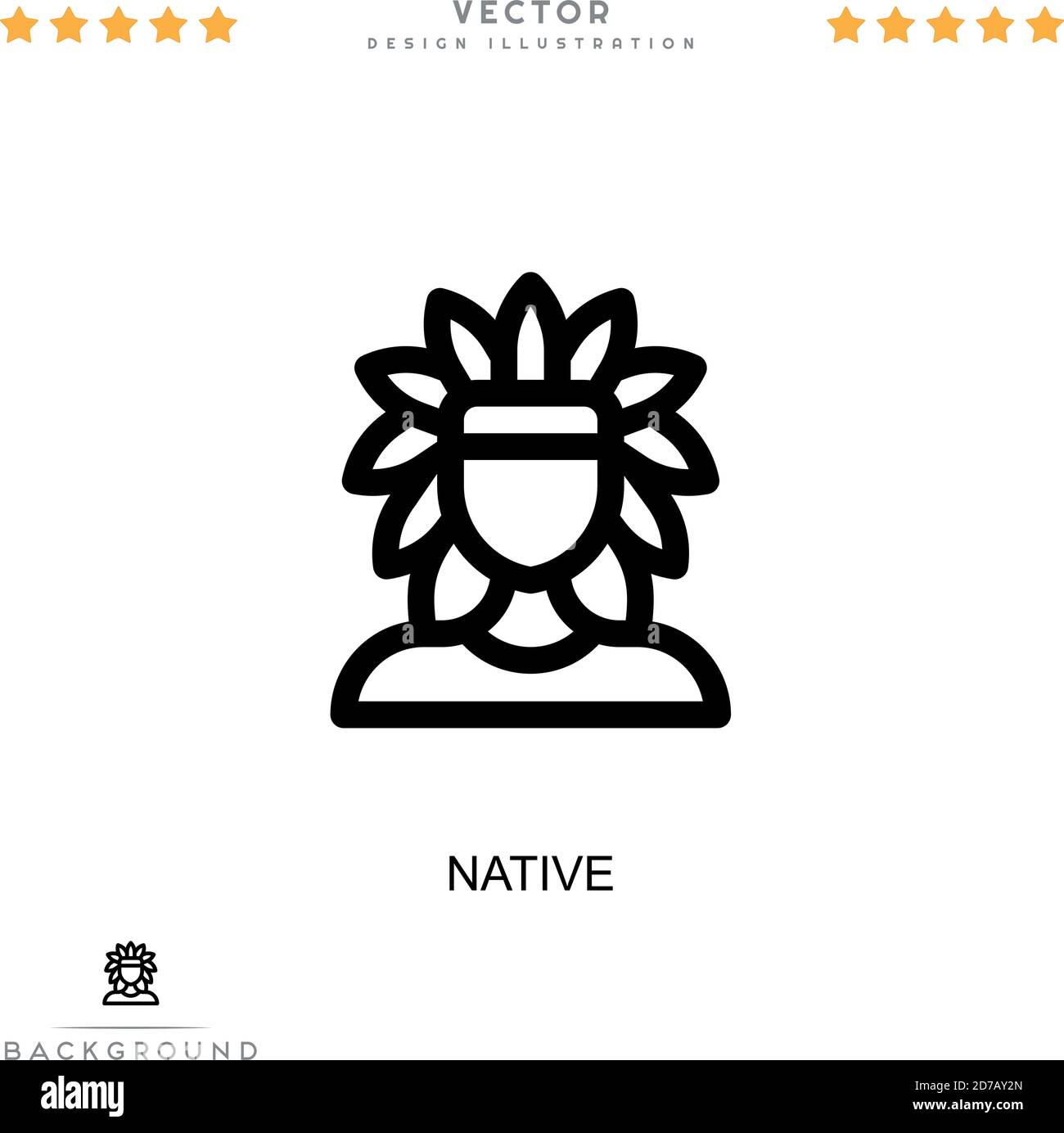 Native icon. Simple element from digital disruption collection. Line ...