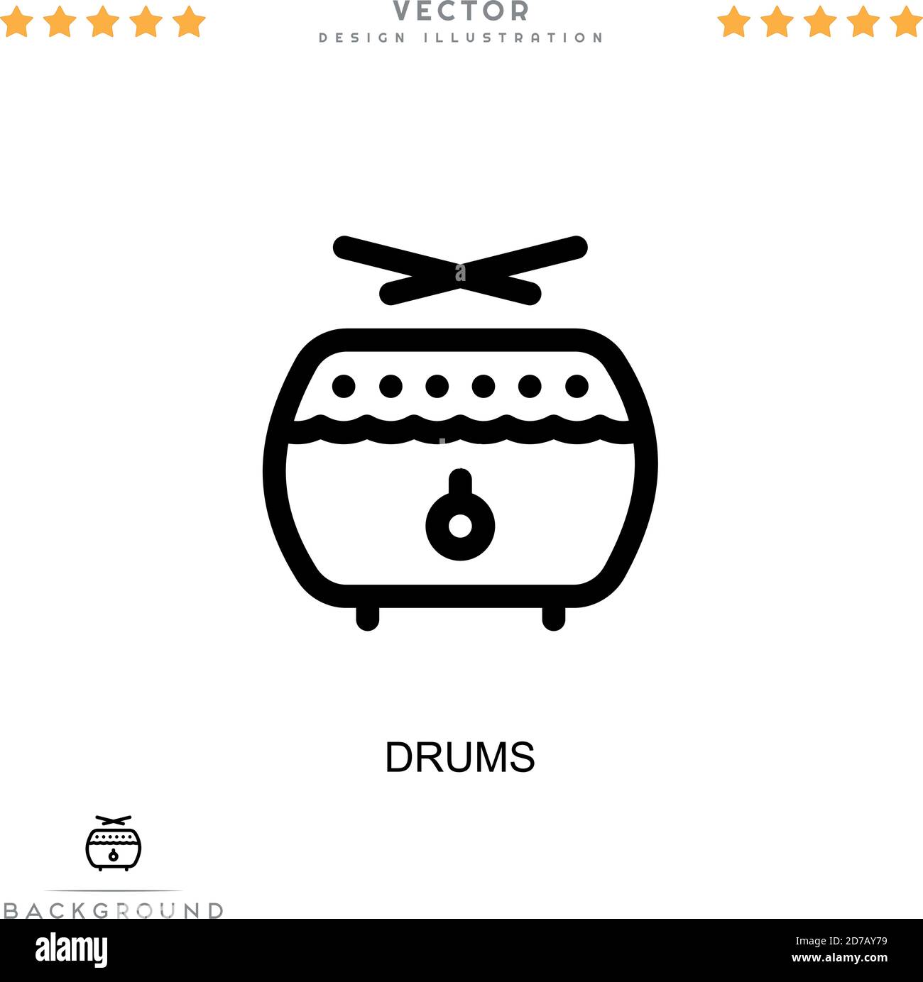 Drums icon. Simple element from digital disruption collection. Line ...