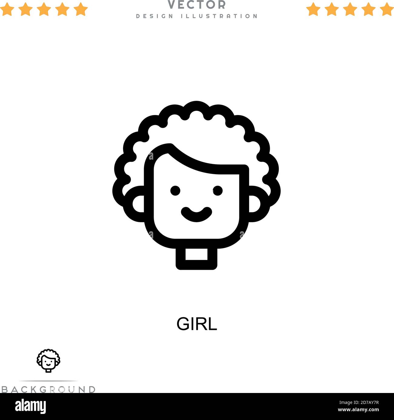 Girl icon. Simple element from digital disruption collection. Line Girl ...
