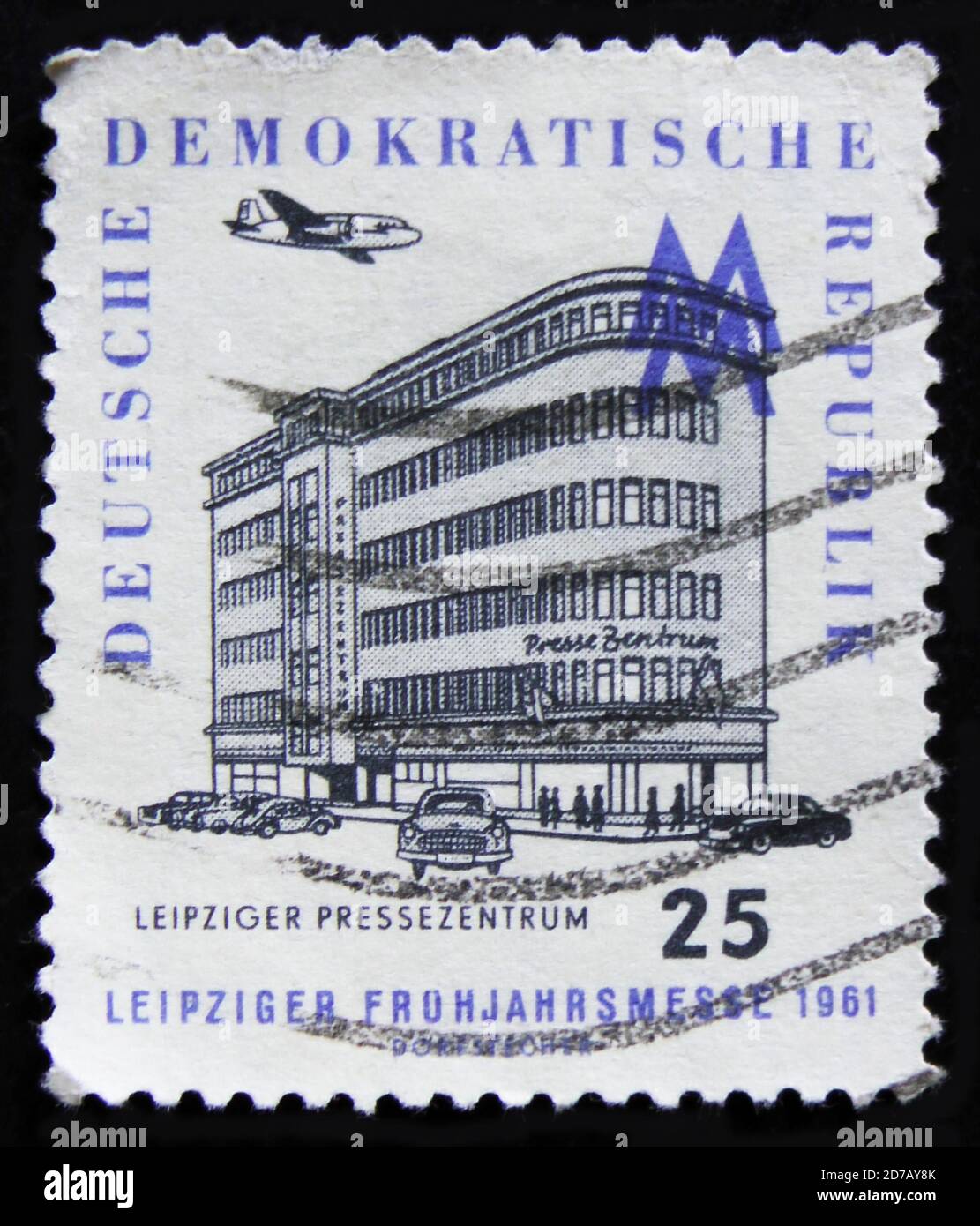 MOSCOW, RUSSIA - APRIL 2, 2017: A post stamp printed in DDR (Germany ...