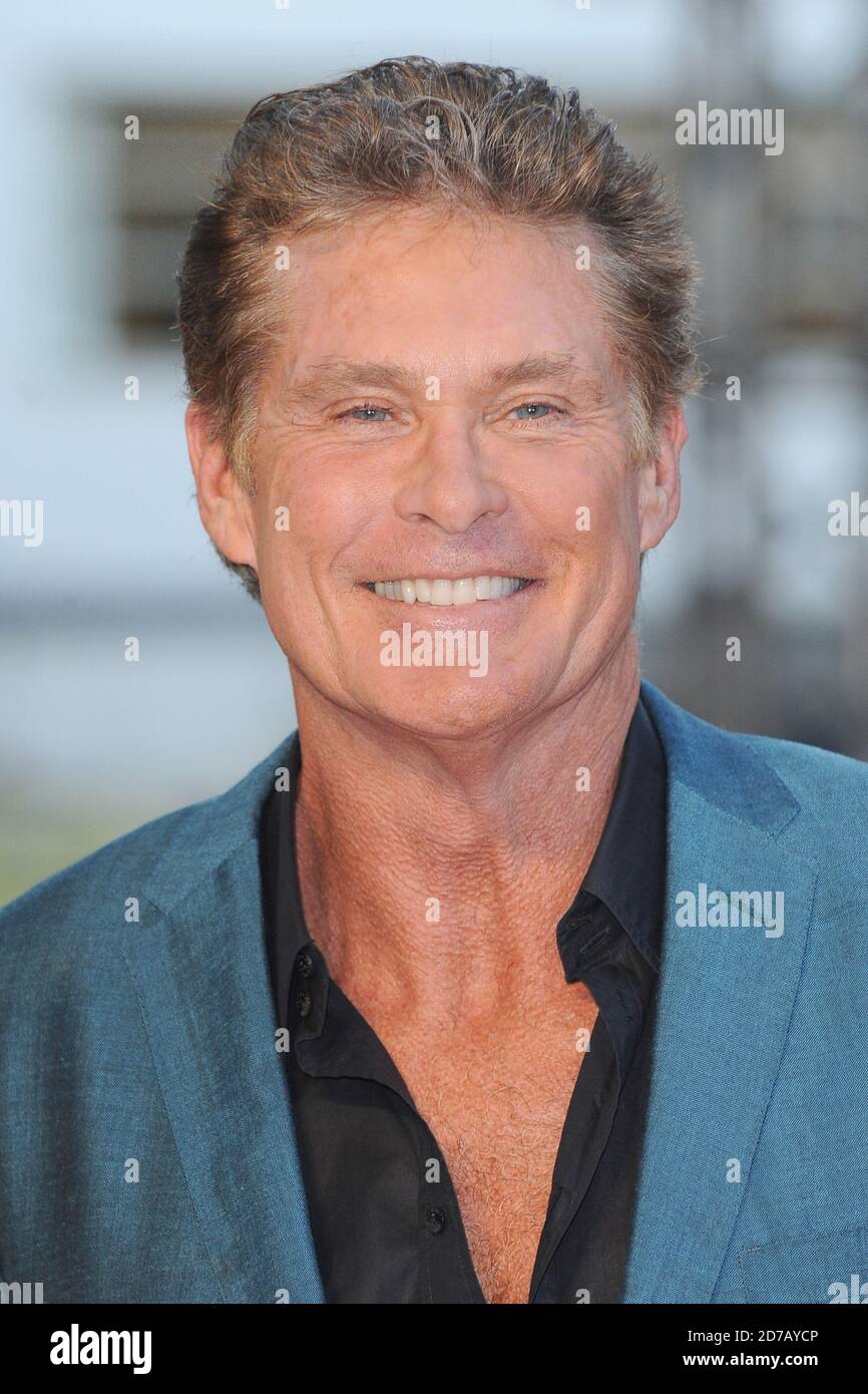 David Hasselhoff attends the World Premiere of Rush, Odeon Leicester ...