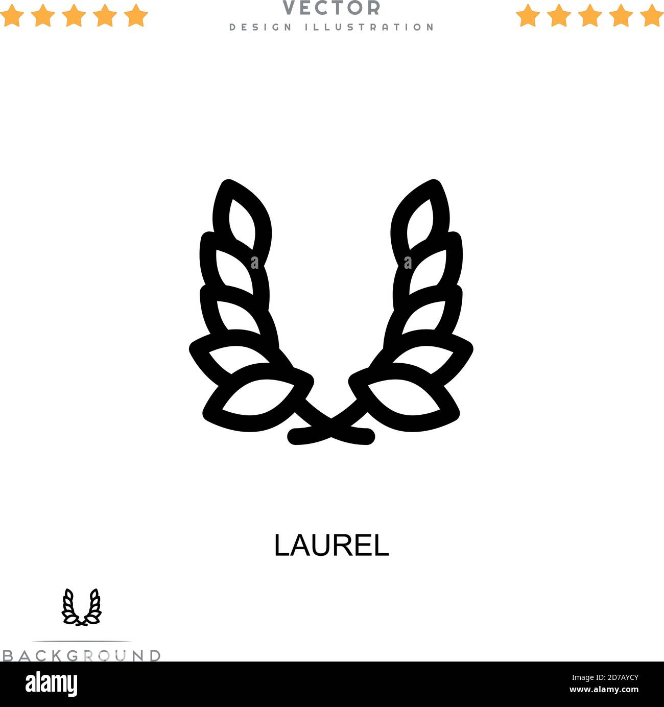 Laurel icon. Simple element from digital disruption collection. Line ...