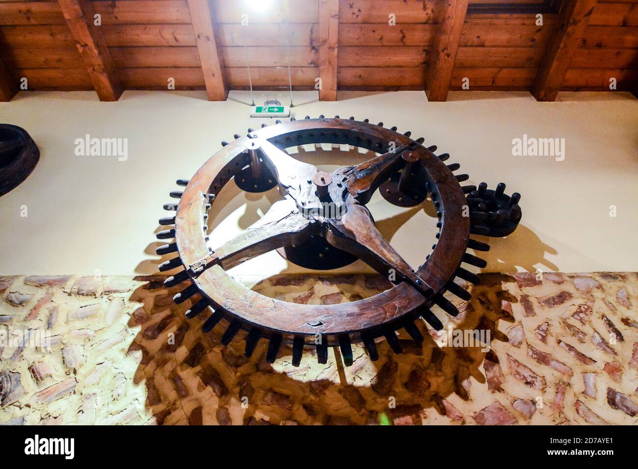 Vintage Ancient italian olive oil machine used to make oil, oil mill ...