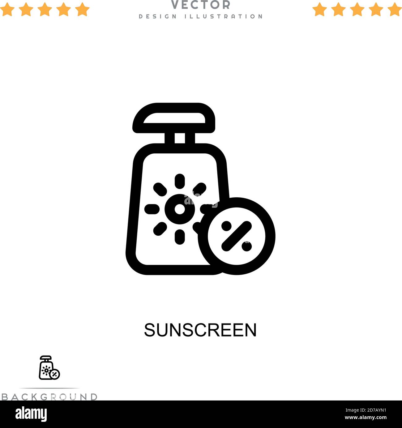 Sunscreen icon. Simple element from digital disruption collection. Line ...