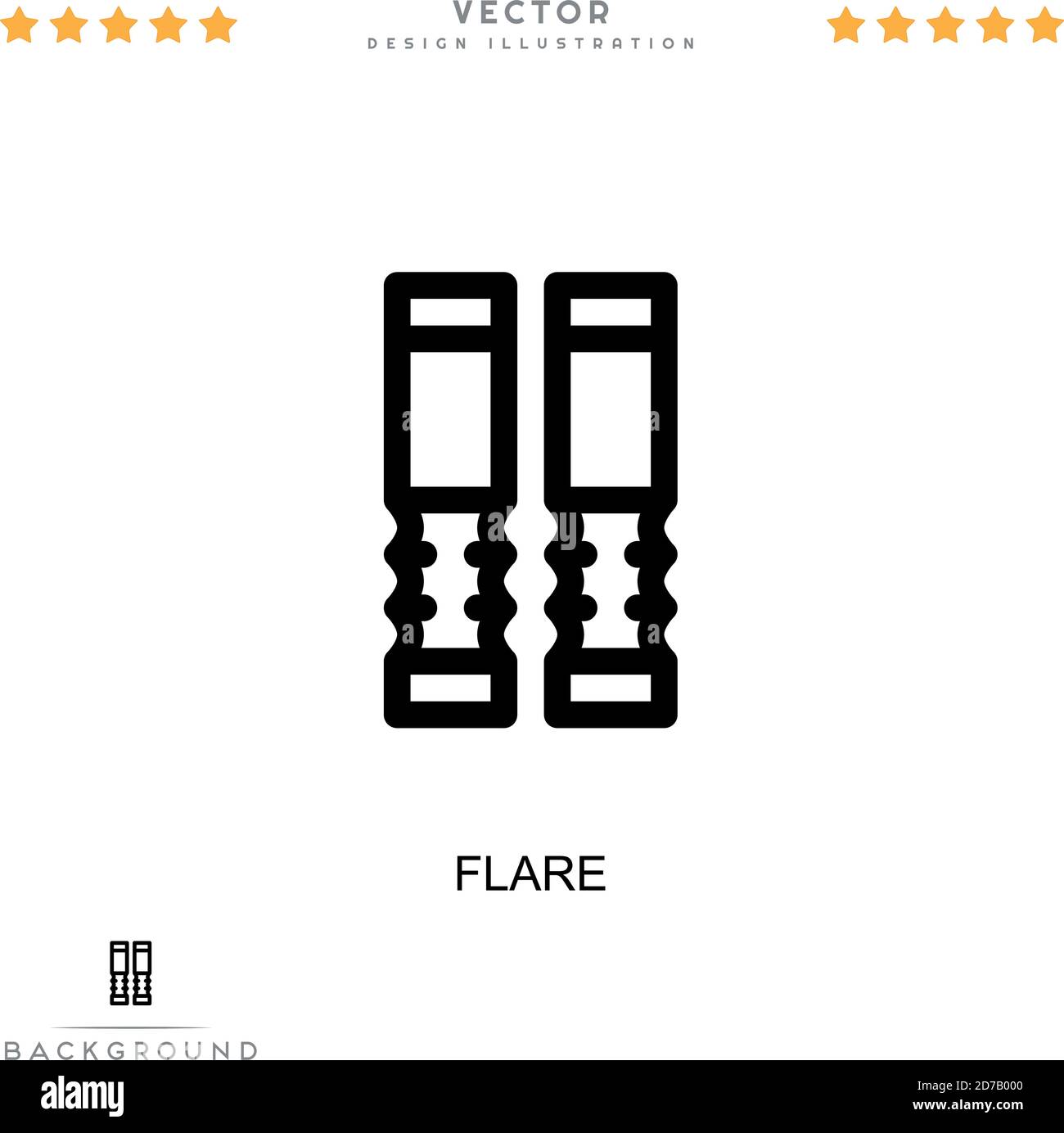 Flare icon. Simple element from digital disruption collection. Line ...