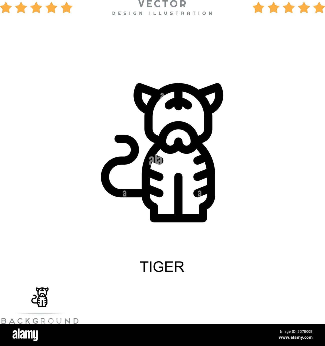 Tiger icon. Simple element from digital disruption collection. Line ...