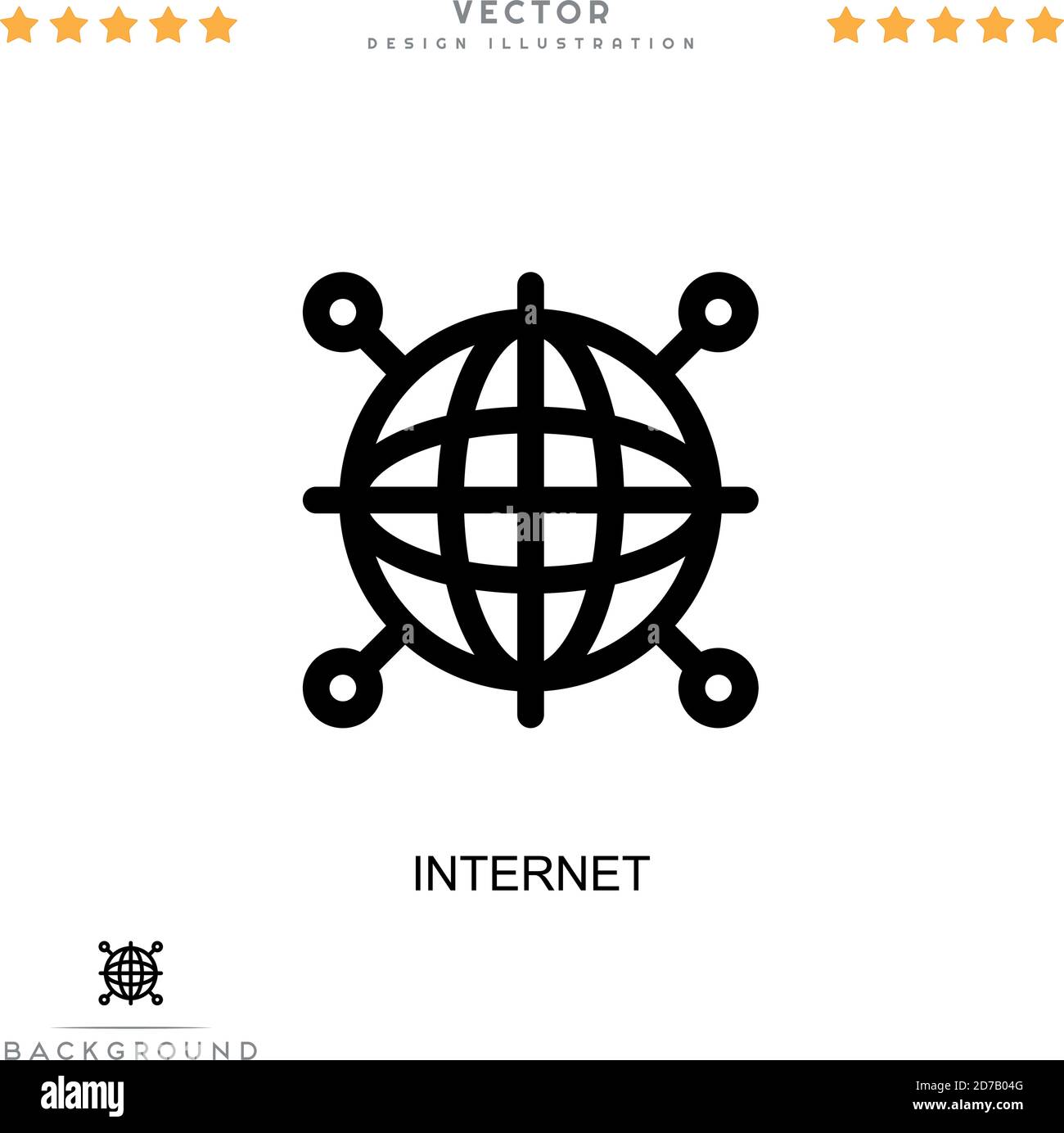 Internet icon. Simple element from digital disruption collection. Line ...