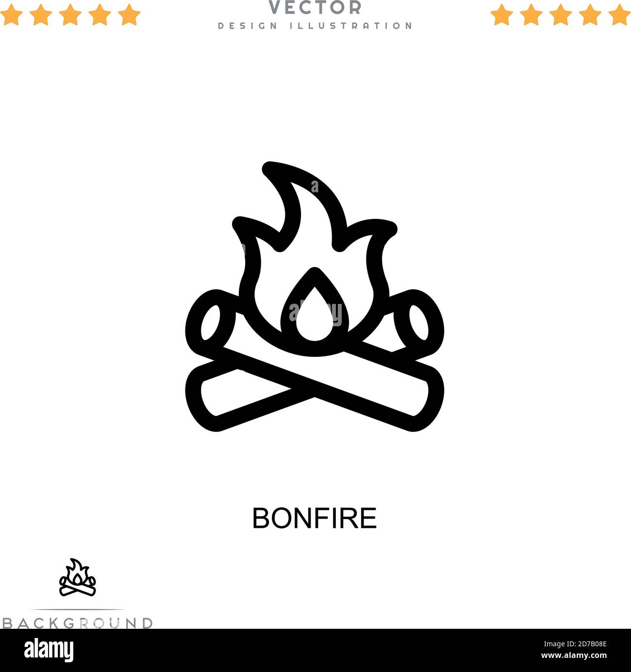 Bonfire icon. Simple element from digital disruption collection. Line ...