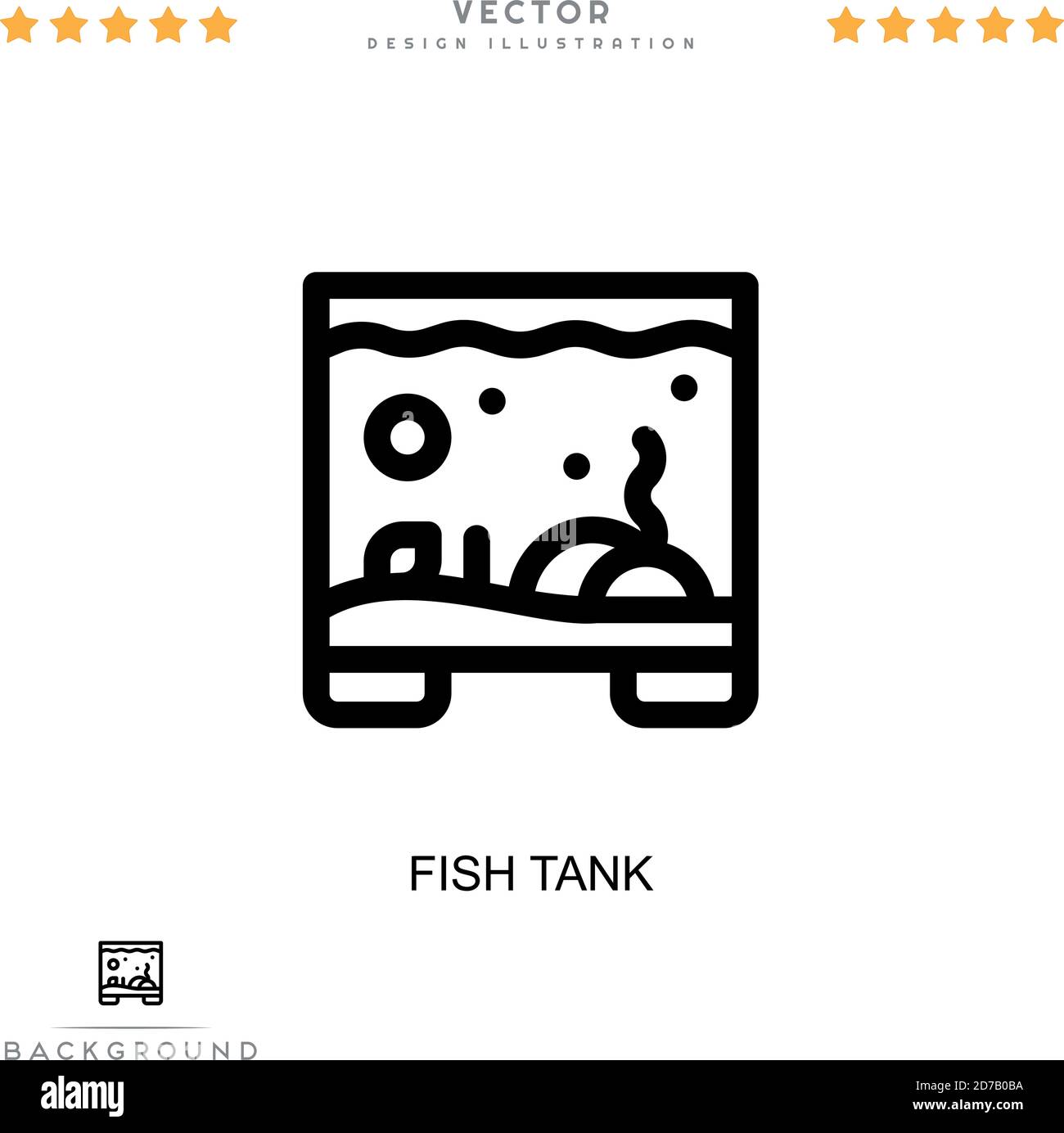 Fish tank icon. Simple element from digital disruption collection. Line ...