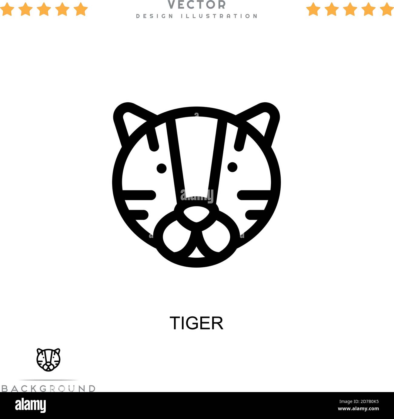 Tiger icon. Simple element from digital disruption collection. Line ...