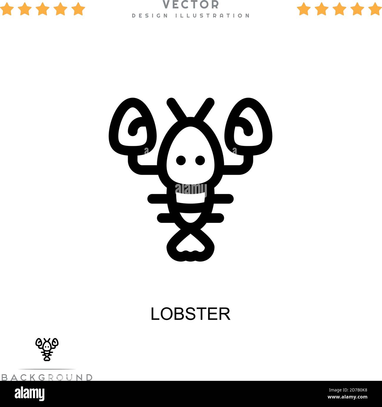 Lobster icon. Simple element from digital disruption collection. Line ...