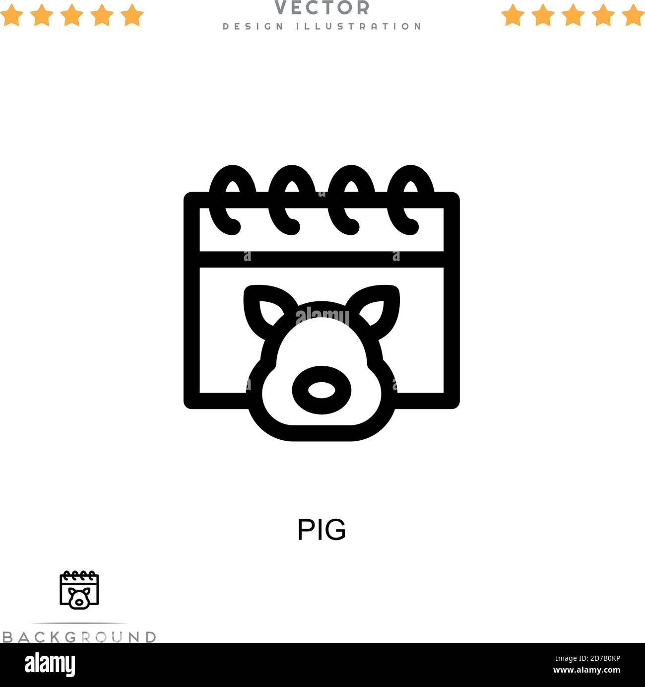 Pig icon. Simple element from digital disruption collection. Line Pig ...