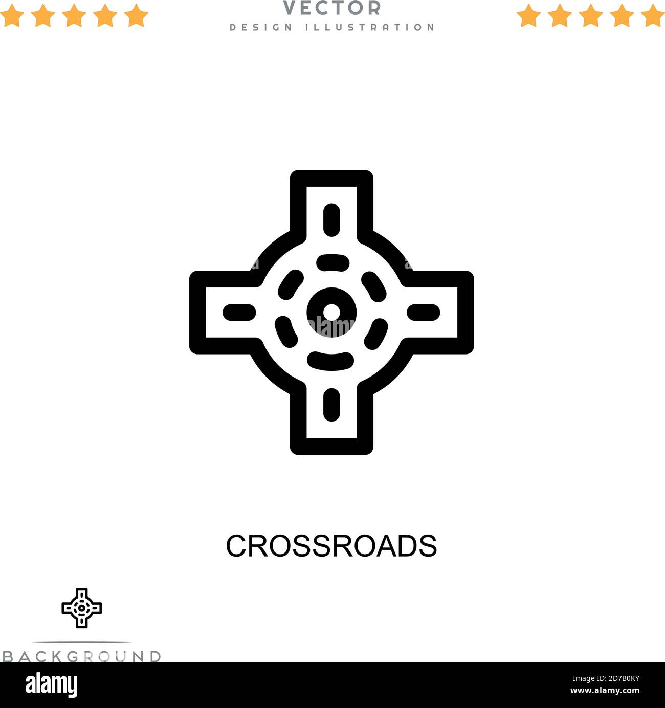 Crossroads icon. Simple element from digital disruption collection ...