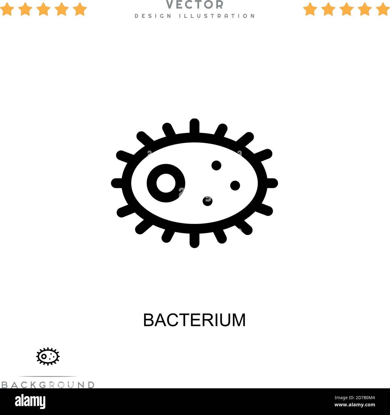 Bacterium icon. Simple element from digital disruption collection. Line ...