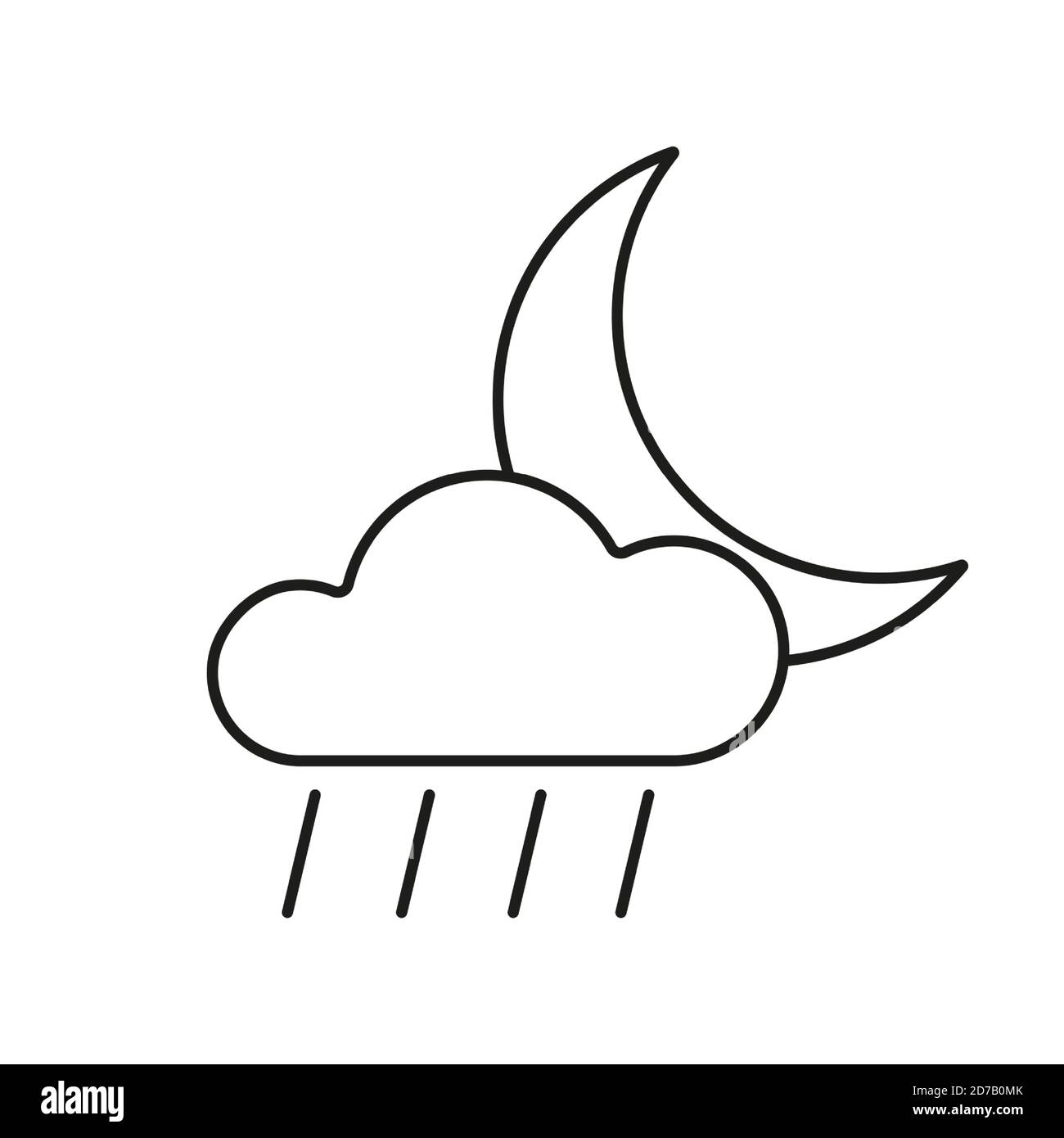 Crescent rain icon element of weather icon for mobile concept and web ...