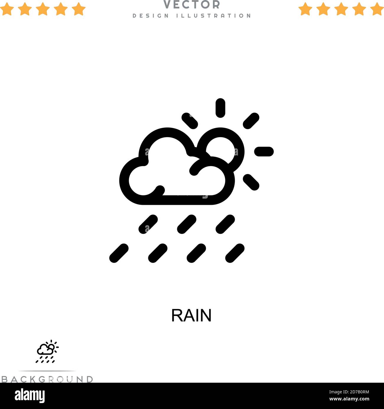 Rain icon. Simple element from digital disruption collection. Line Rain ...