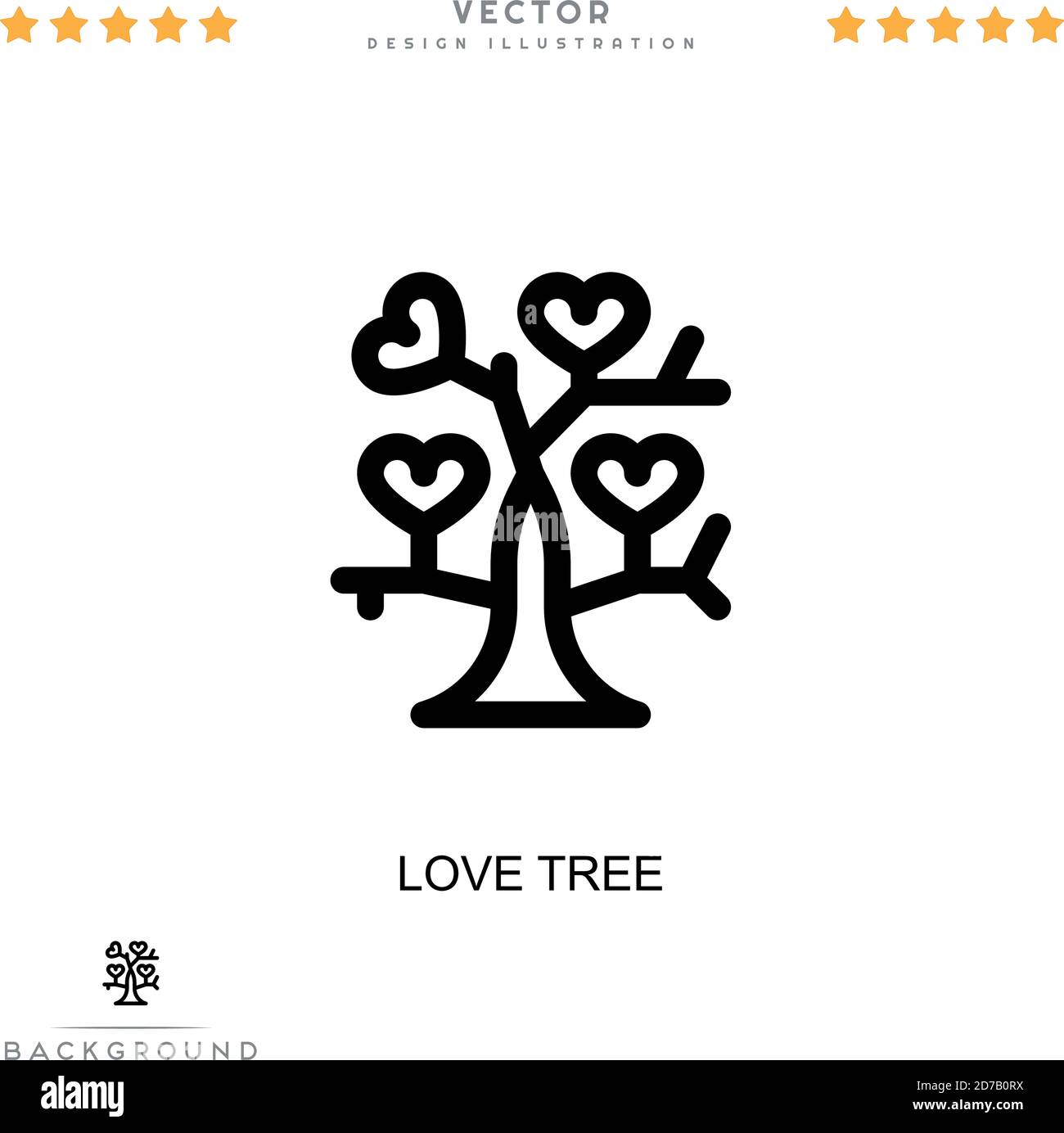 Love tree icon. Simple element from digital disruption collection. Line ...