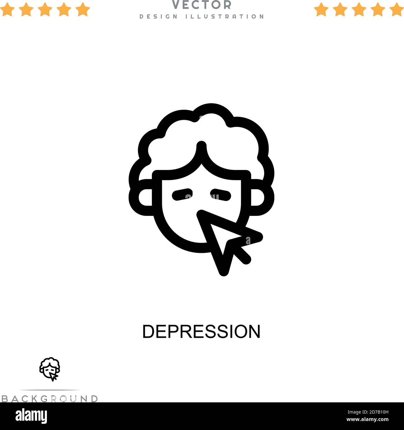 Depression icon. Simple element from digital disruption collection ...