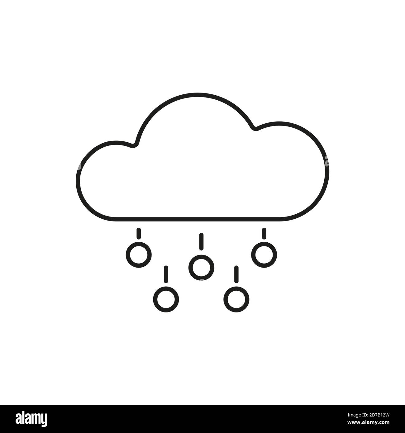 hail icon element of weather icon for mobile concept and web apps. Thin ...