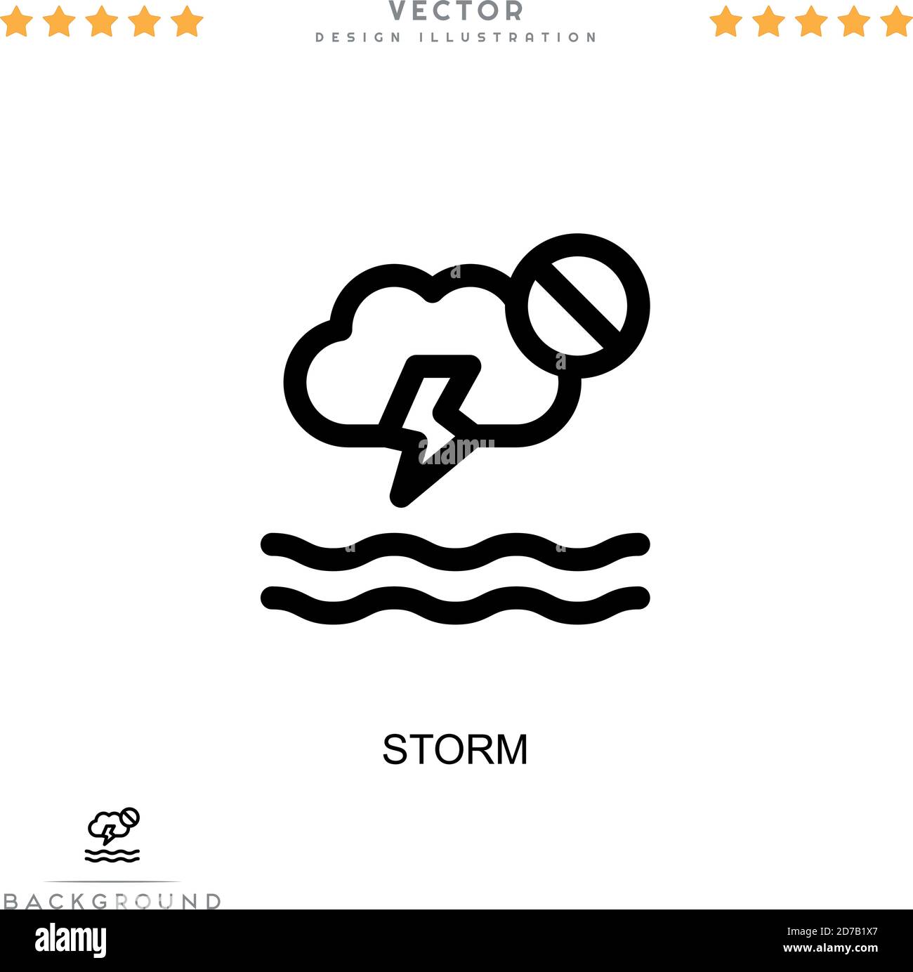 Storm icon. Simple element from digital disruption collection. Line ...