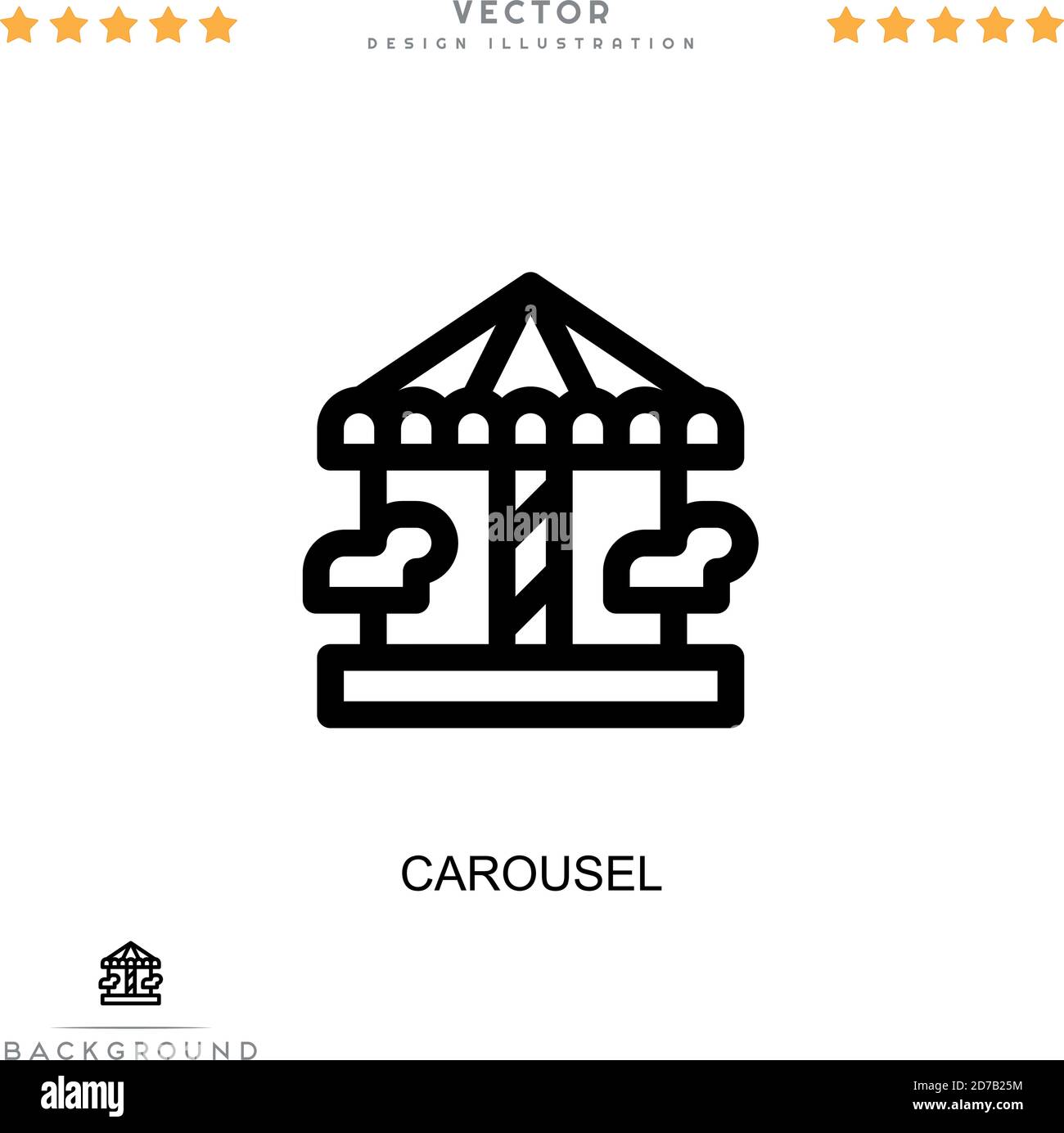 Carousel icon. Simple element from digital disruption collection. Line ...