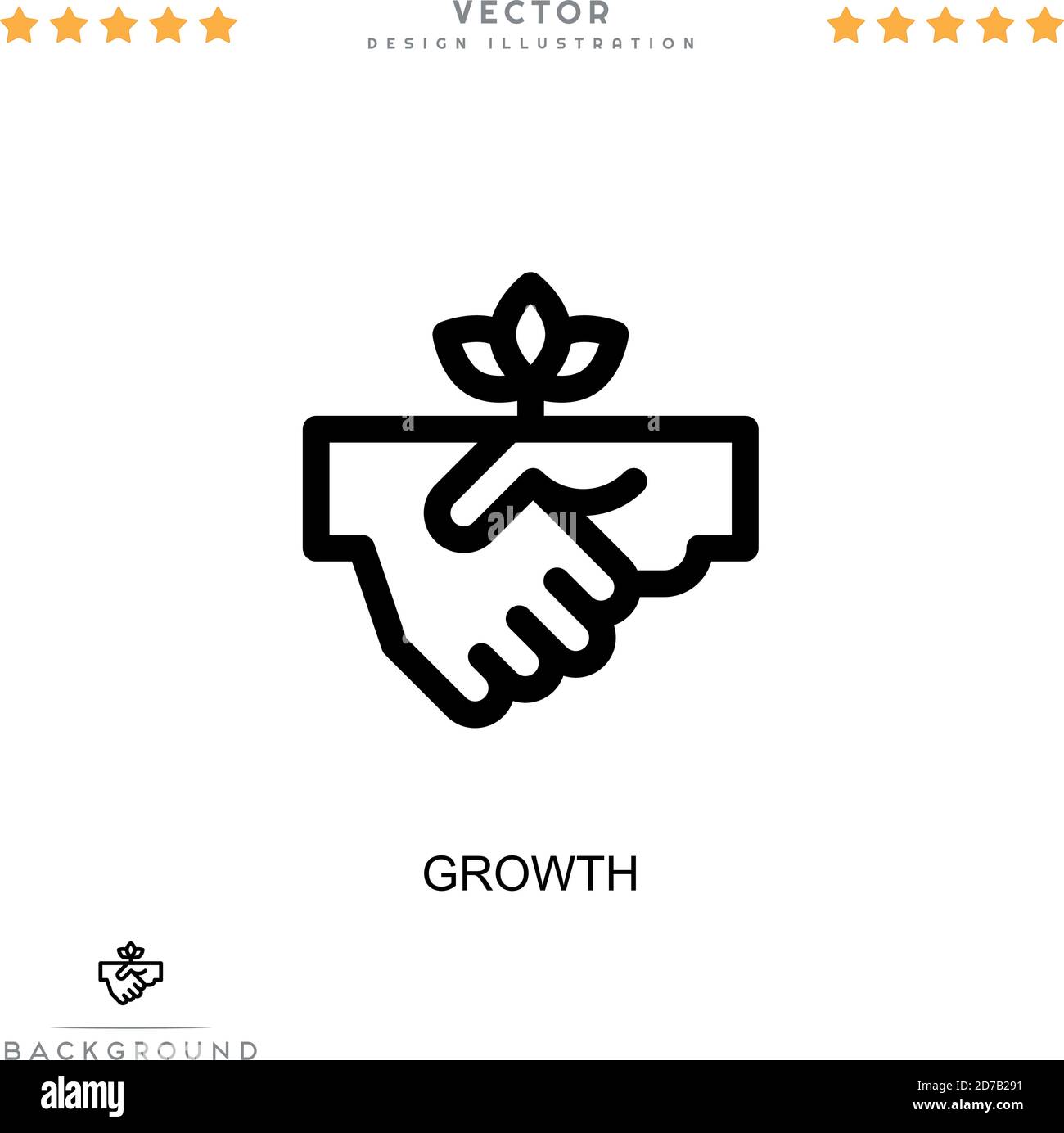 Growth icon. Simple element from digital disruption collection. Line ...