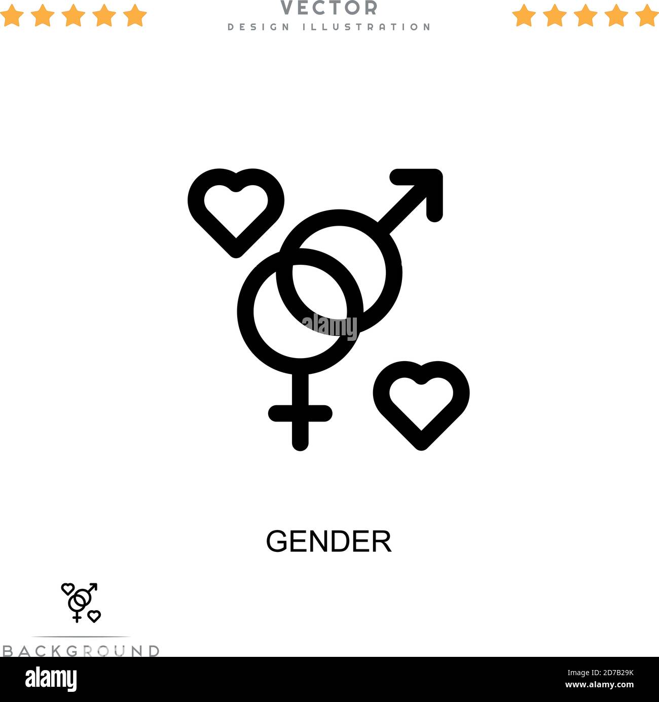 Gender icon. Simple element from digital disruption collection. Line ...