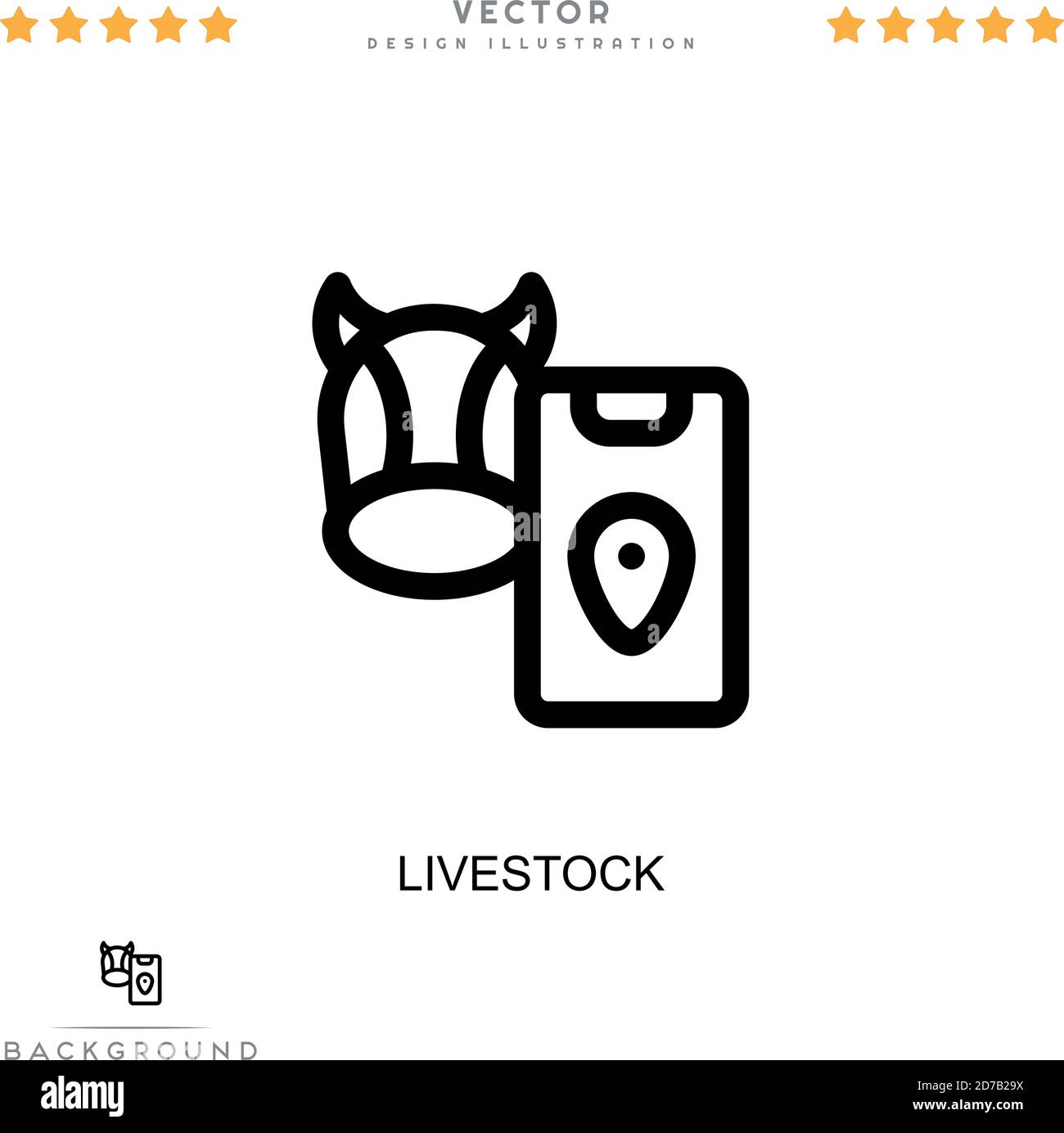 Livestock icon. Simple element from digital disruption collection. Line ...