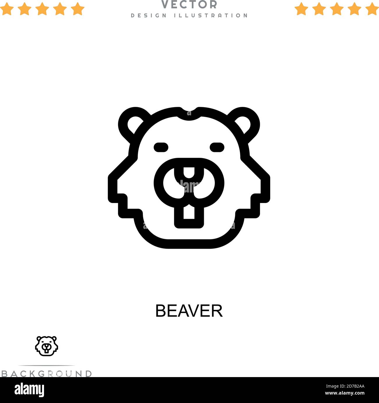 Beaver icon. Simple element from digital disruption collection. Line ...