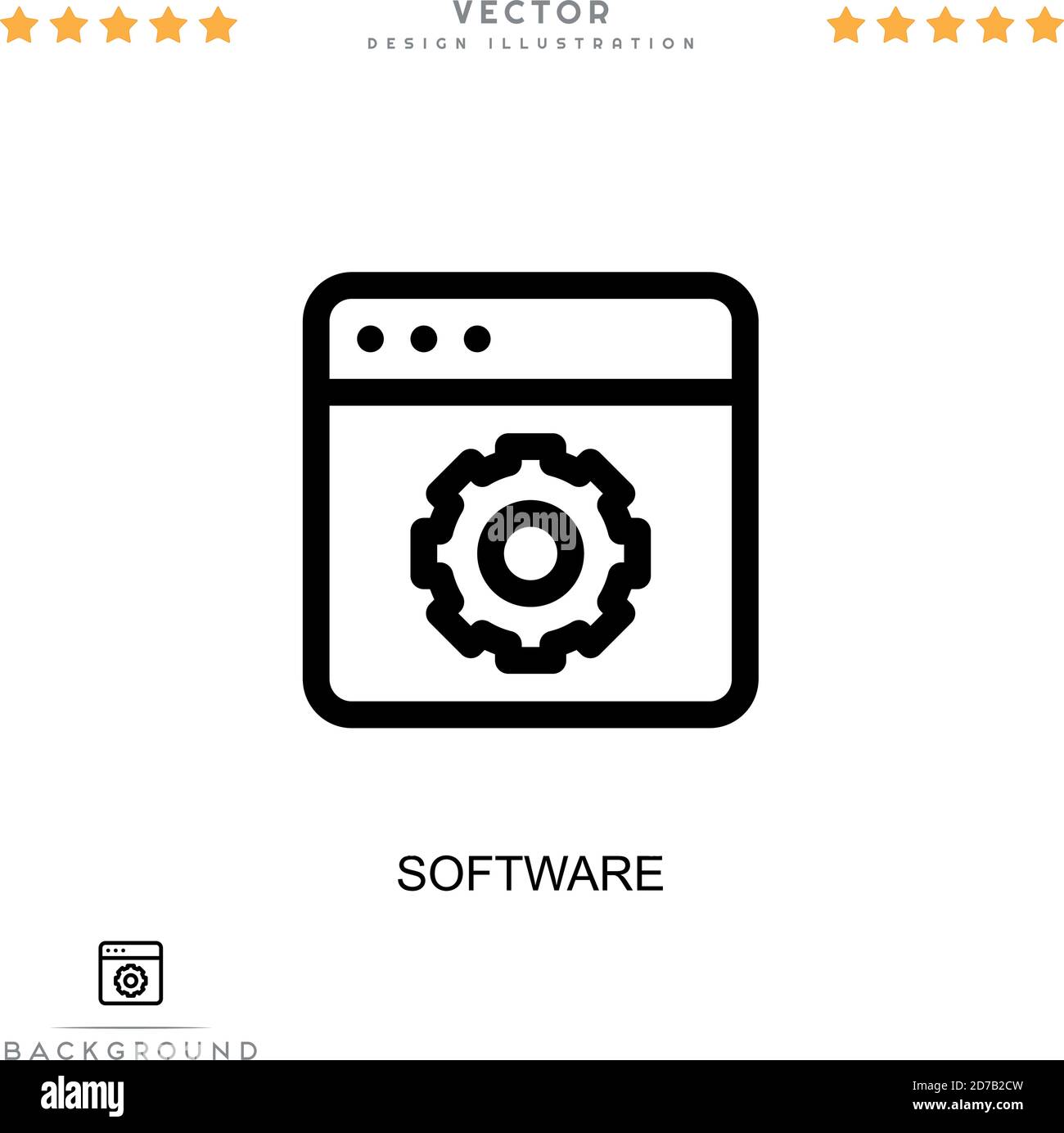 Software icon. Simple element from digital disruption collection. Line ...