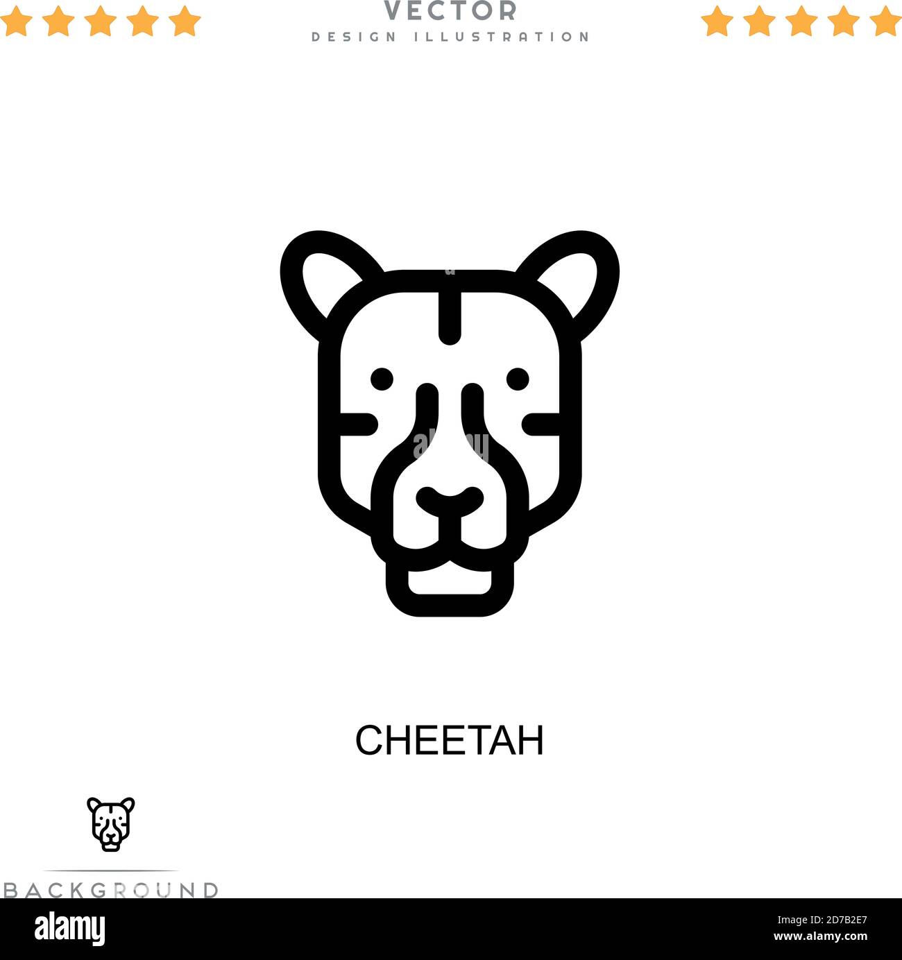 Cheetah icon. Simple element from digital disruption collection. Line ...