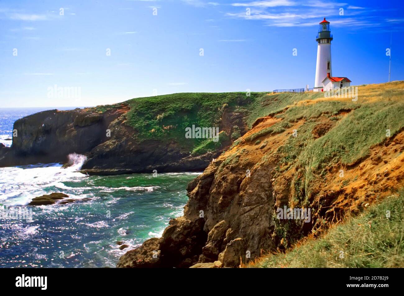 Yaquina Head Lighthouse - New Port, Oregon Stock Photo - Alamy
