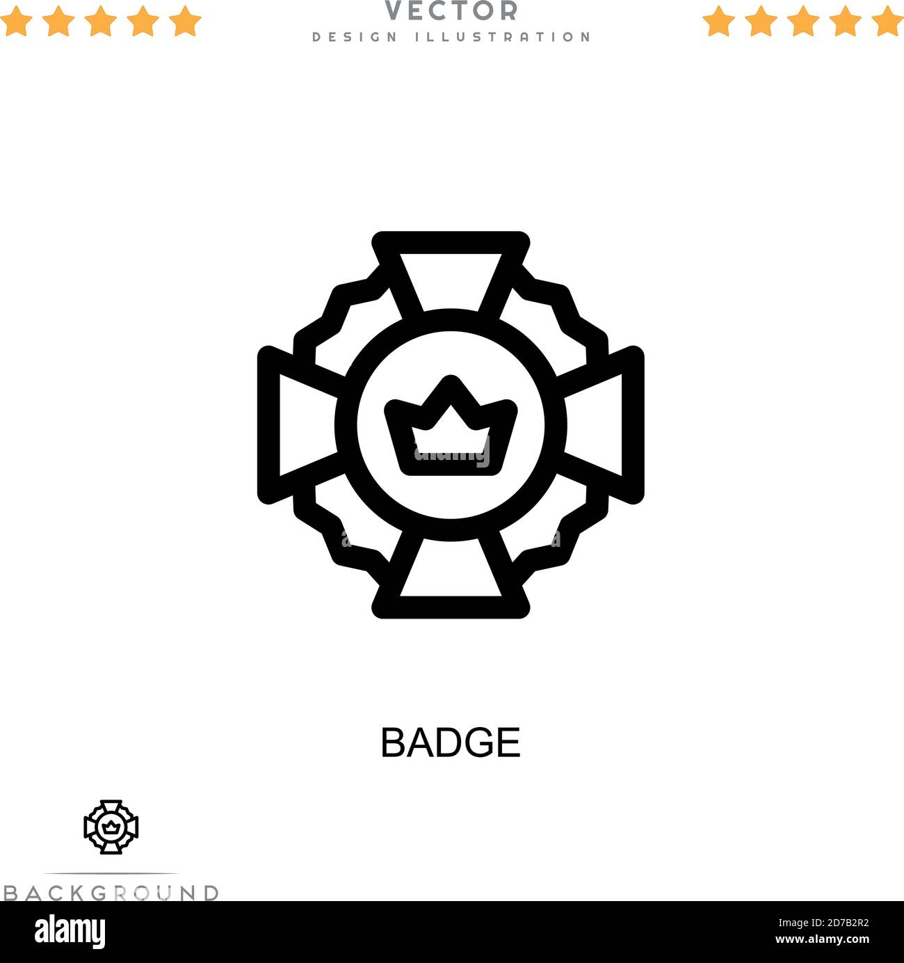 Badge icon. Simple element from digital disruption collection. Line ...