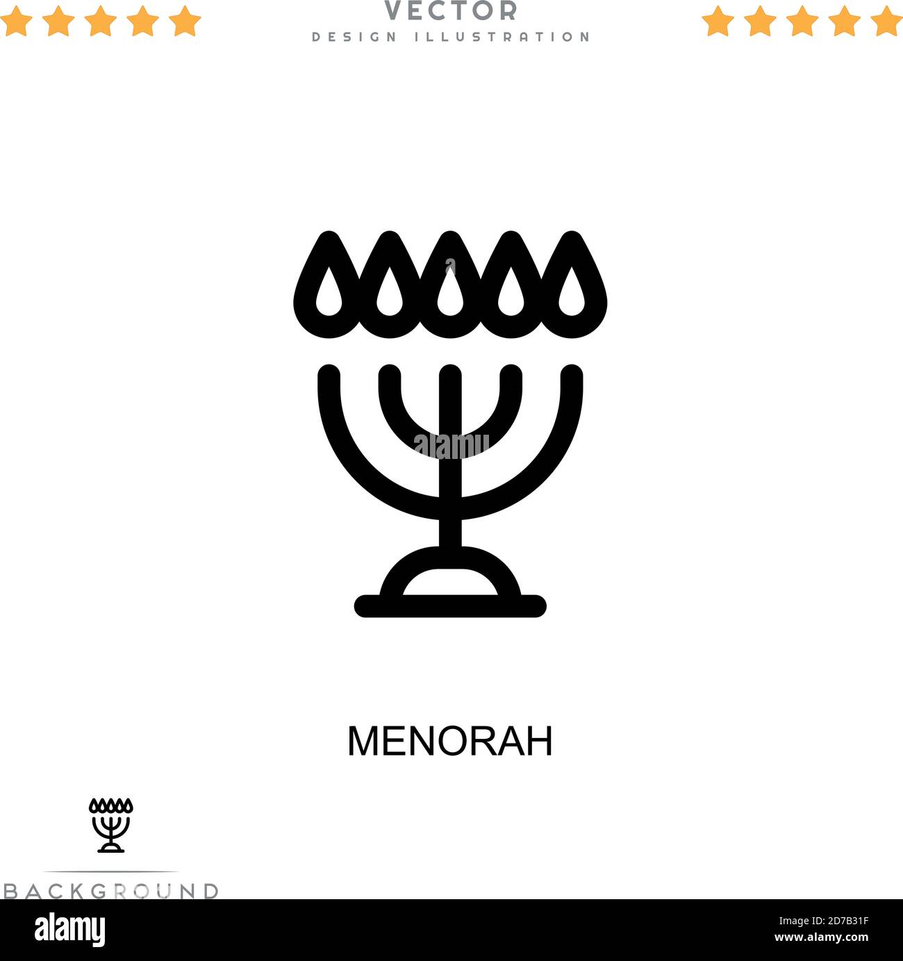 Menorah icon. Simple element from digital disruption collection. Line ...