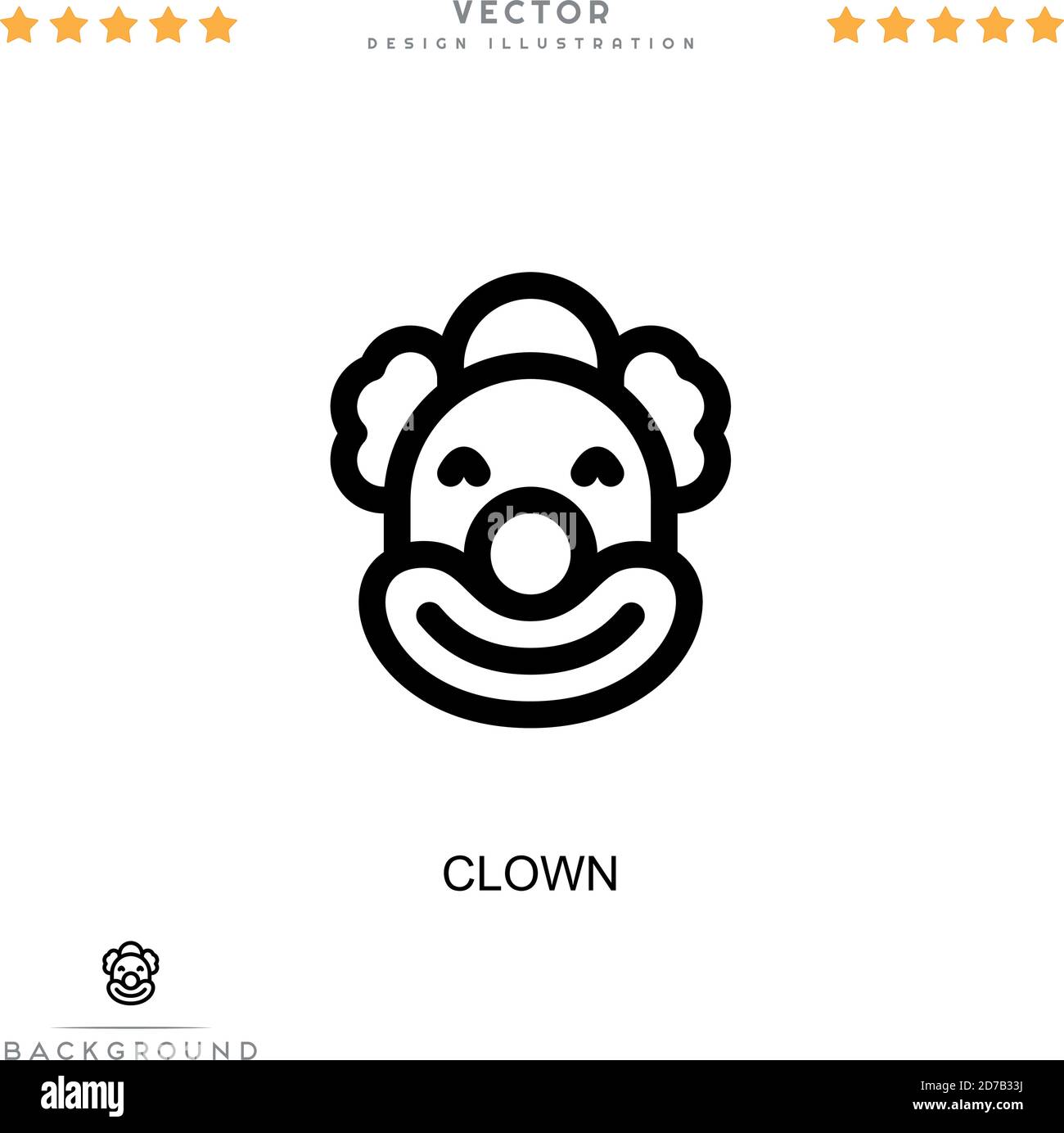Clown icon. Simple element from digital disruption collection. Line ...