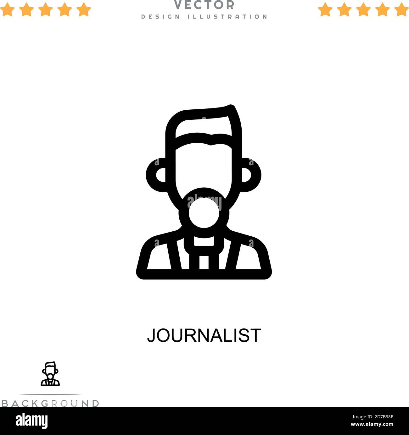 Journalist icon. Simple element from digital disruption collection ...