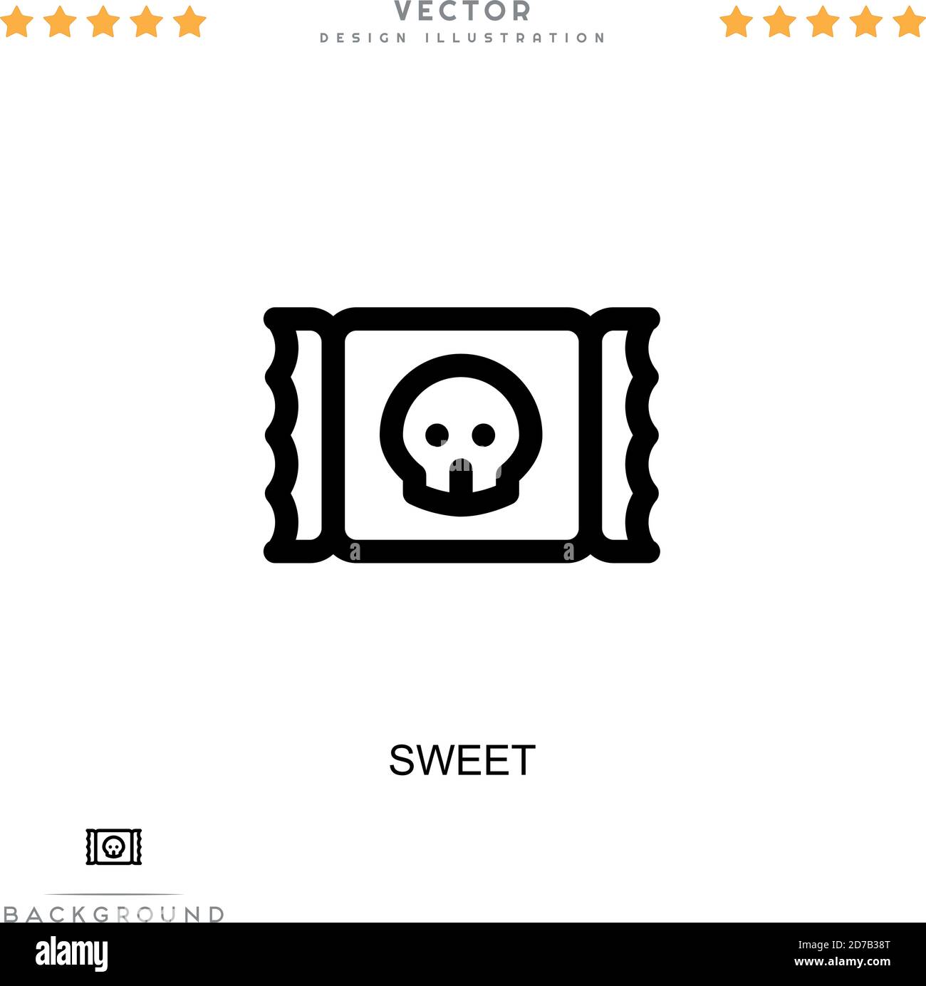 Sweet icon. Simple element from digital disruption collection. Line ...