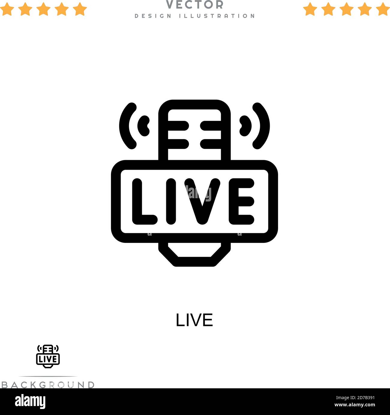 Live icon. Simple element from digital disruption collection. Line Live ...