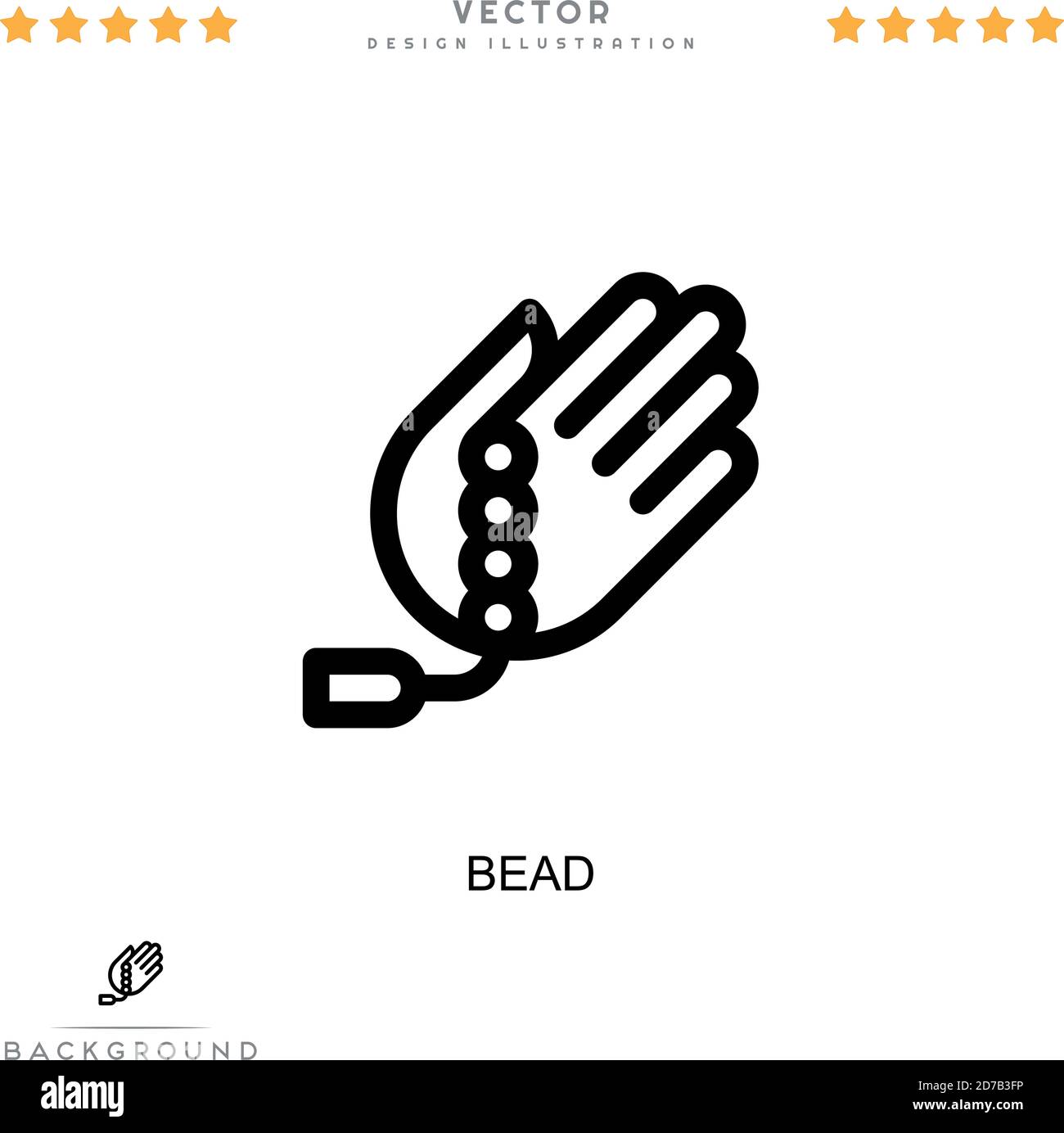 Bead icon. Simple element from digital disruption collection. Line Bead ...