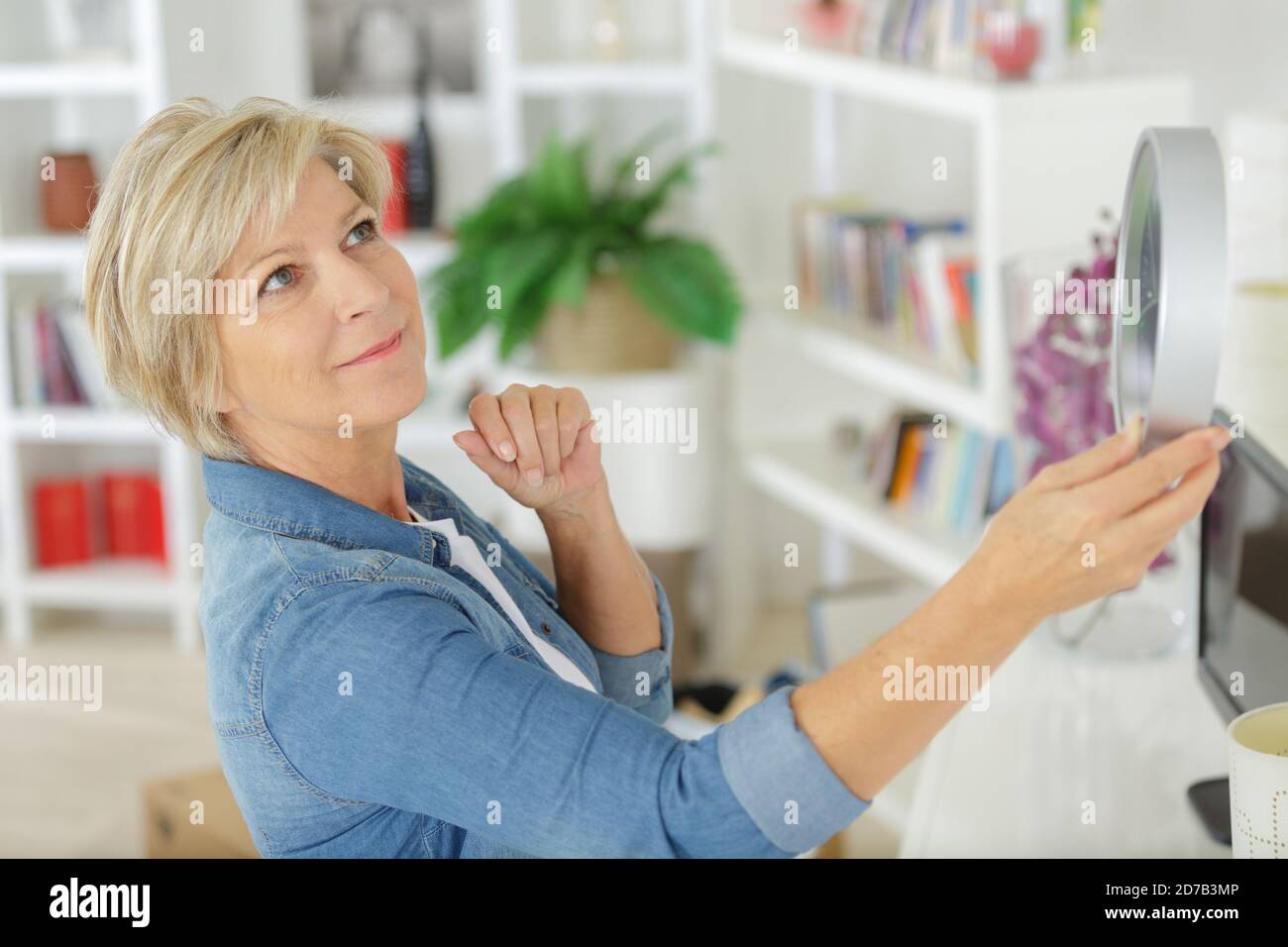 Stylish wall clock showing clock hi-res stock photography and images ...