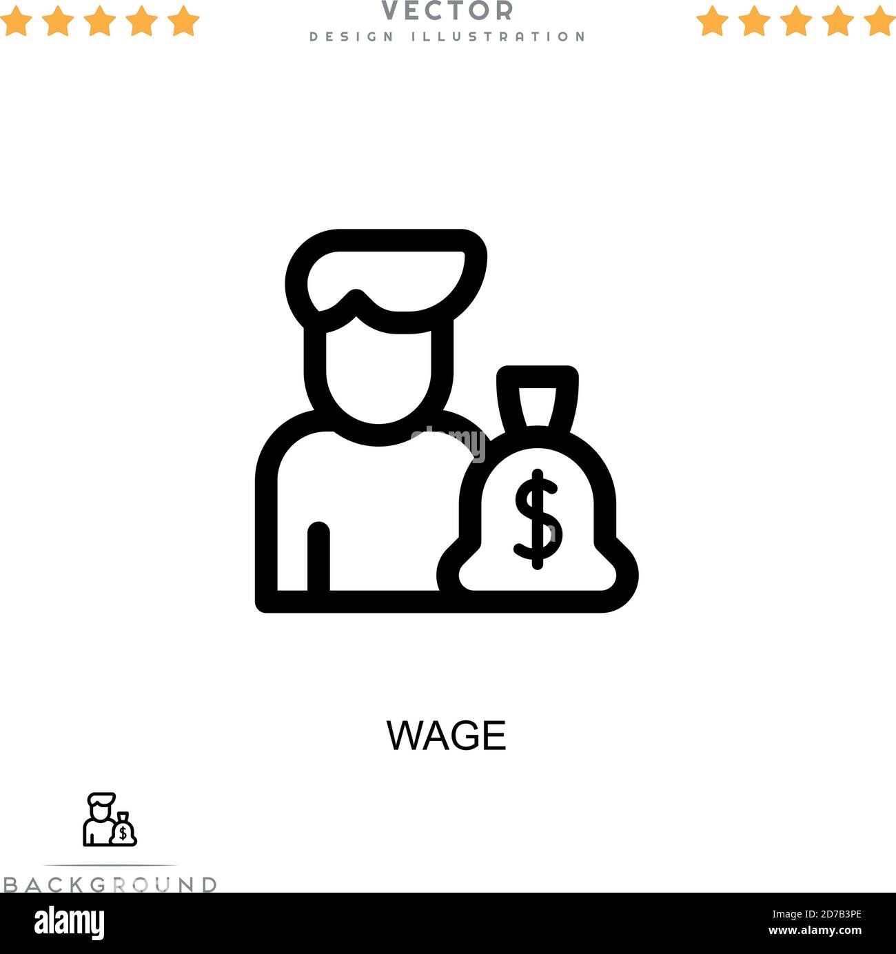 Wage icon. Simple element from digital disruption collection. Line Wage ...