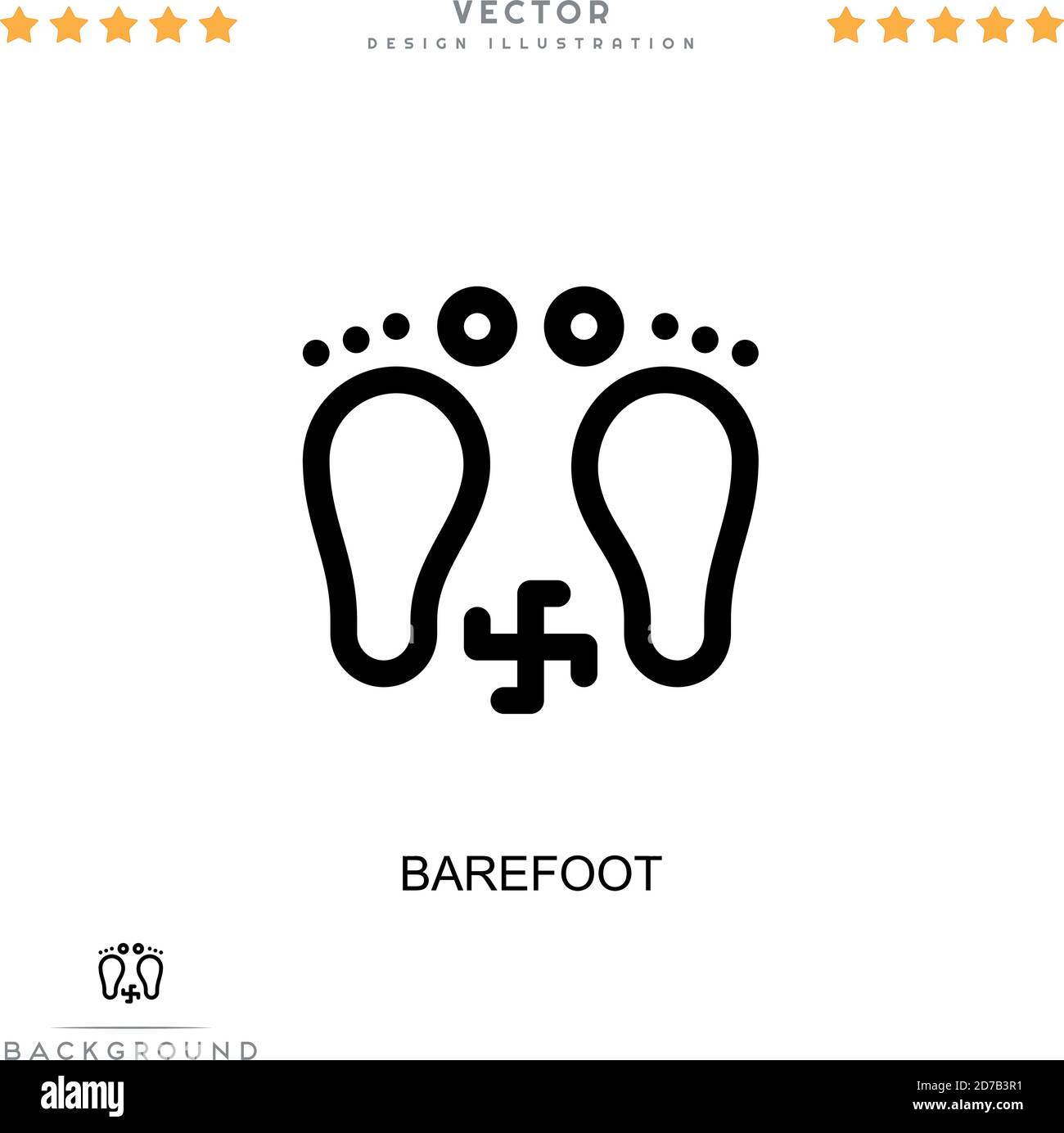 Barefoot icon. Simple element from digital disruption collection. Line ...