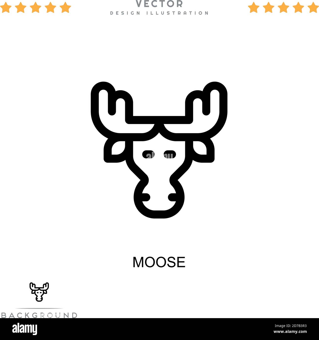 Moose icon. Simple element from digital disruption collection. Line ...