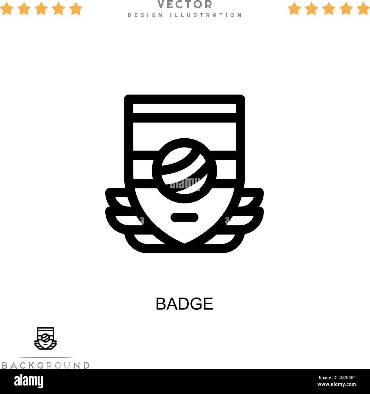 Badge icon. Simple element from digital disruption collection. Line ...