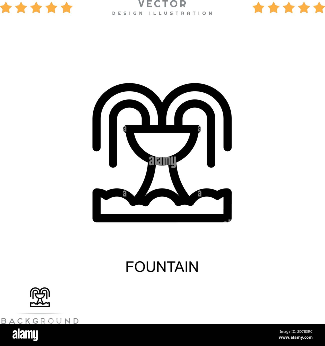Fountain icon. Simple element from digital disruption collection. Line ...