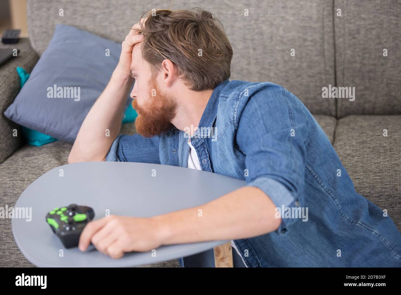 angry man and his team lost the game Stock Photo - Alamy