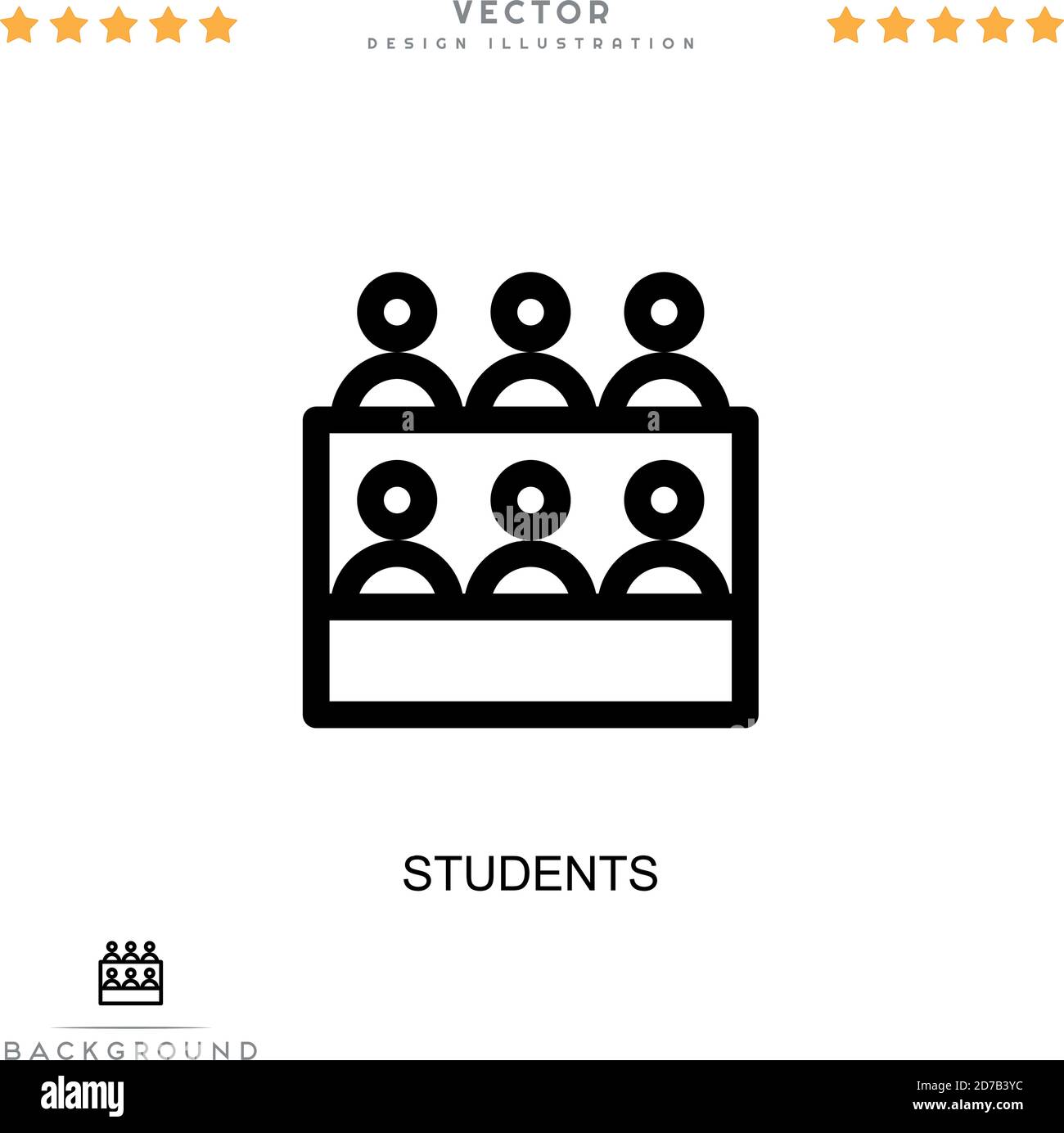 Students icon. Simple element from digital disruption collection. Line ...