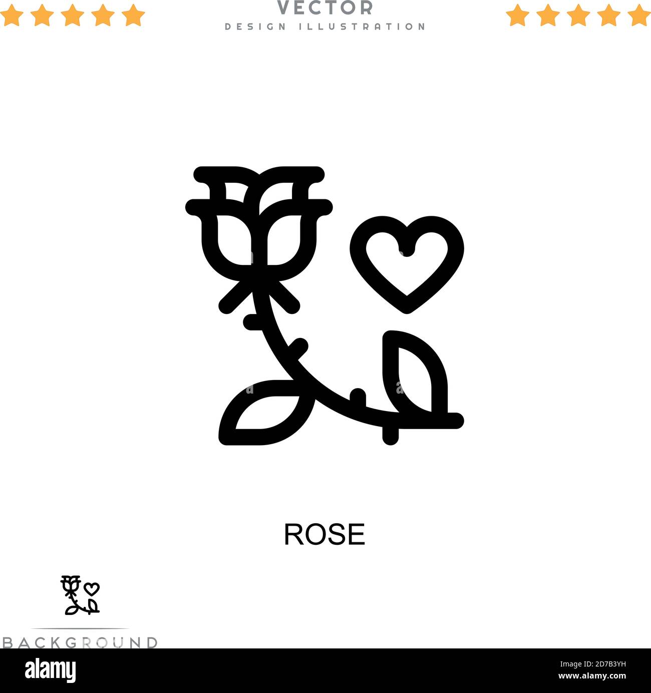 Rose icon. Simple element from digital disruption collection. Line Rose ...