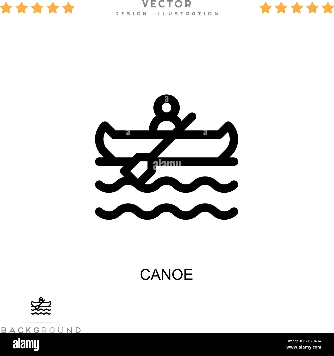 Canoe icon. Simple element from digital disruption collection. Line ...