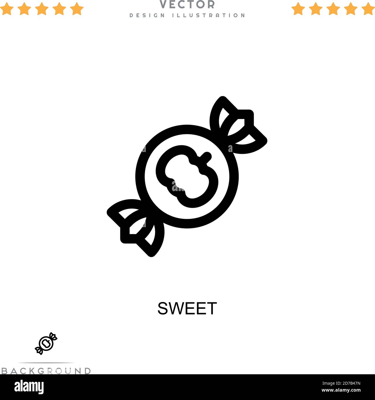 Sweet icon. Simple element from digital disruption collection. Line ...